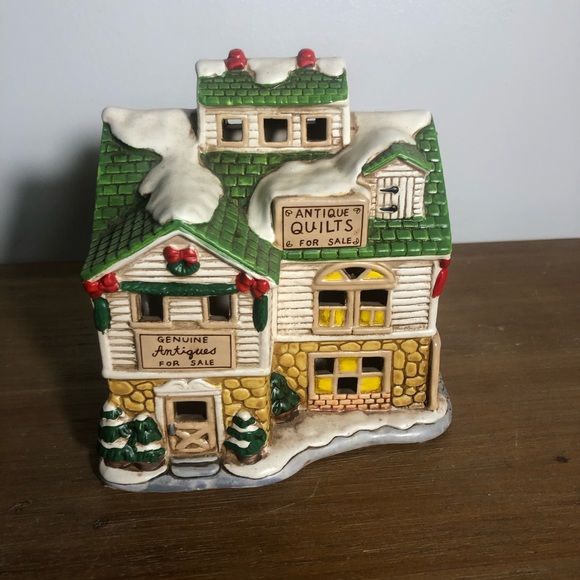 Lefton | Holiday | Vintage Lefton Colonial Village Antique Quilt Store ...